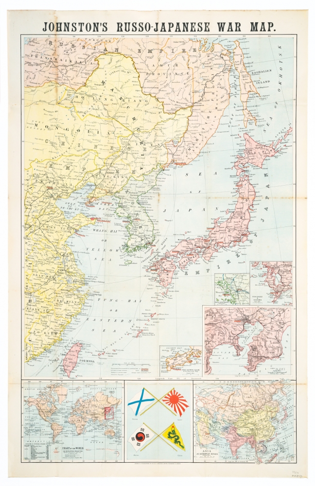 WATTIS FINE ART | GALLERY | Russo-Japanese War Map. Second Edition